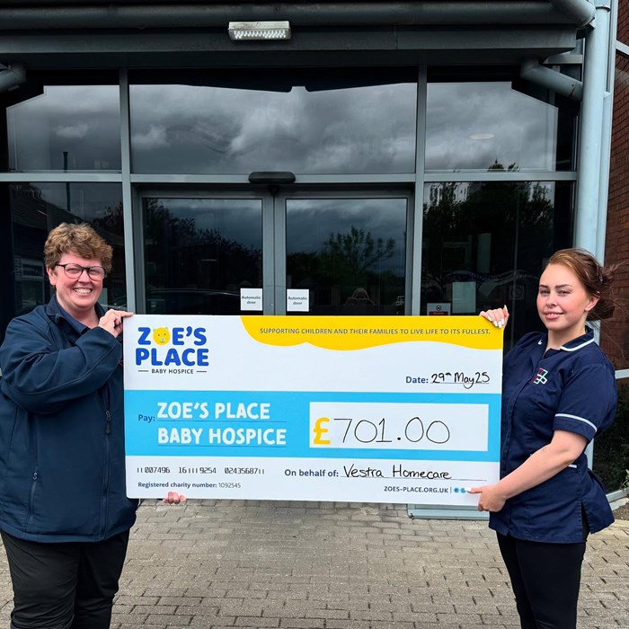 Raising Money For a Zoe's Place - Vestra Homecare